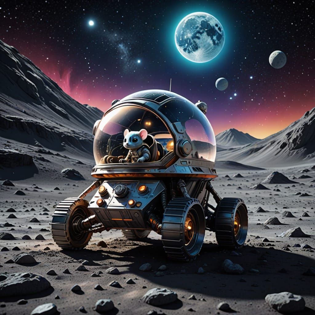 Stunning 8K Digital Art: Miniature Spaceship with ... - AI Art