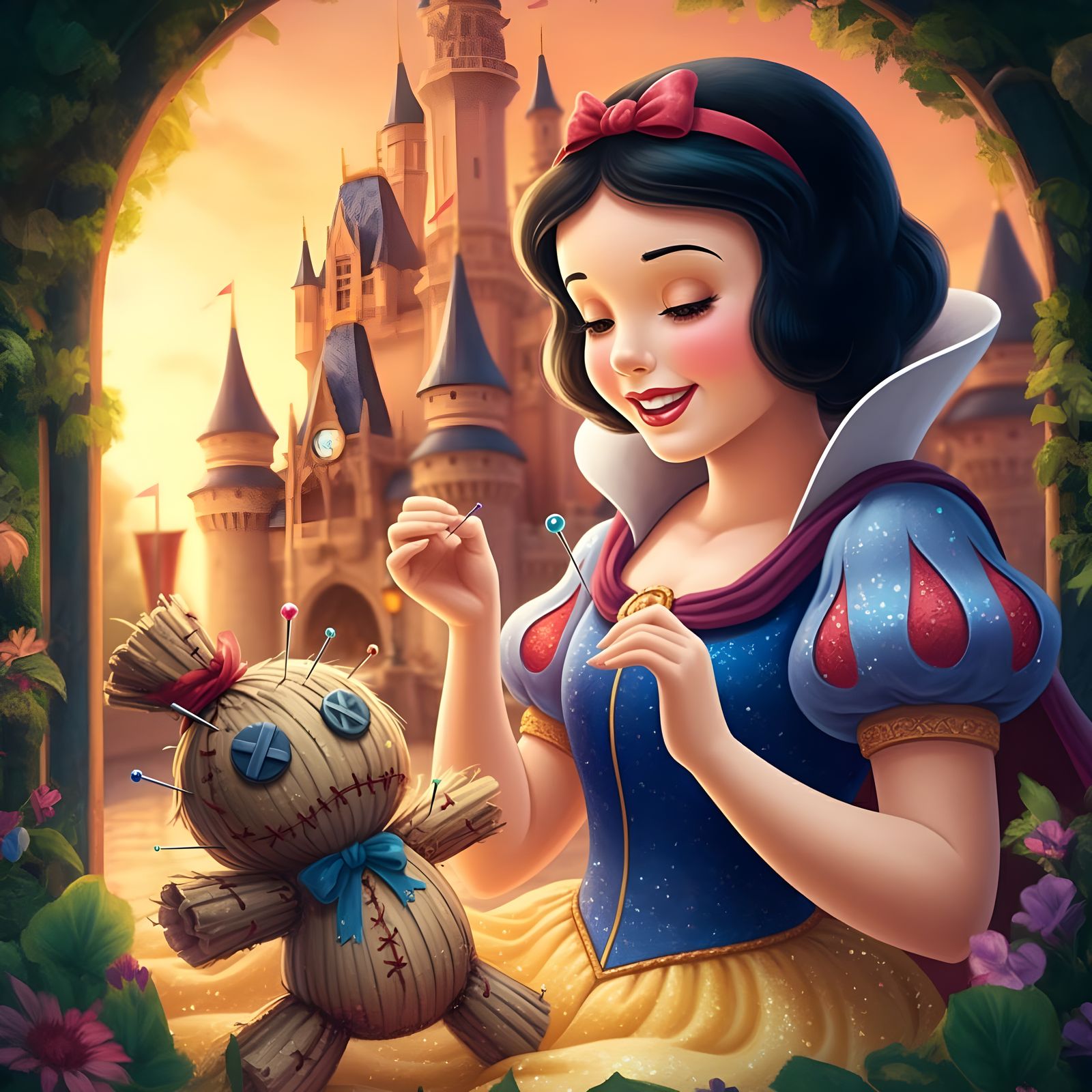 Snow White's evil twin and the cute voodoo doll 😇😱😇