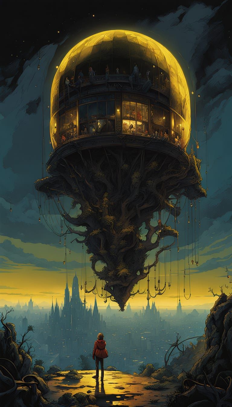 Create an image of a microscopic world of strange and unique creatures ...