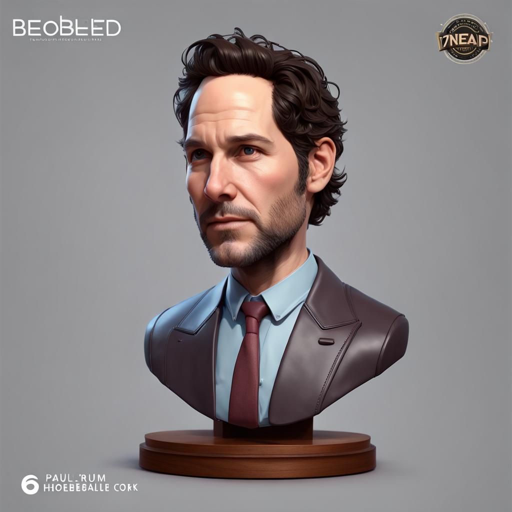 Paul Rudd Bust - AI Generated Artwork - NightCafe Creator