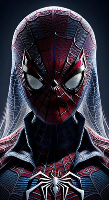 Symmetrical Lady Golem with Fractal Starfleet Spid... - AI Art