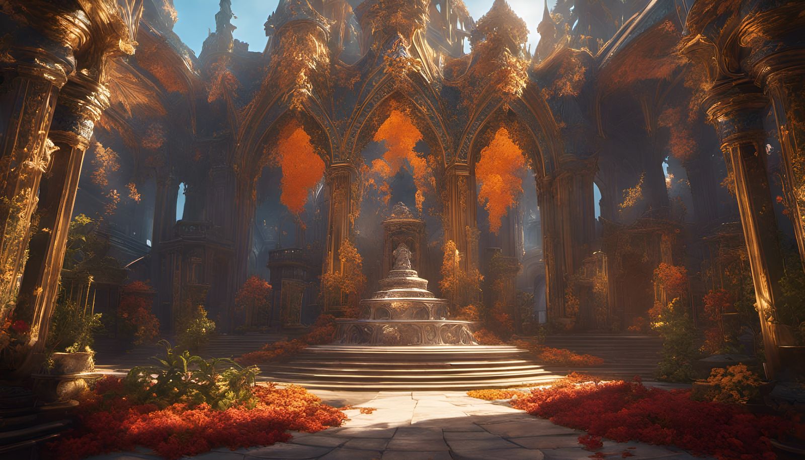The Autumn Throne - AI Generated Artwork - NightCafe Creator