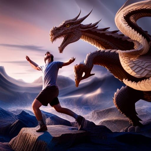 Dragon runner - AI Generated Artwork - NightCafe Creator