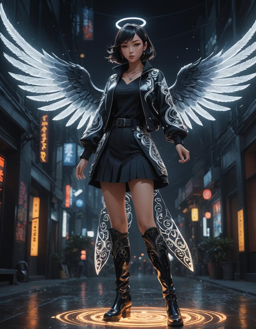 Angel Moon V15 - AI Generated Artwork - NightCafe Creator