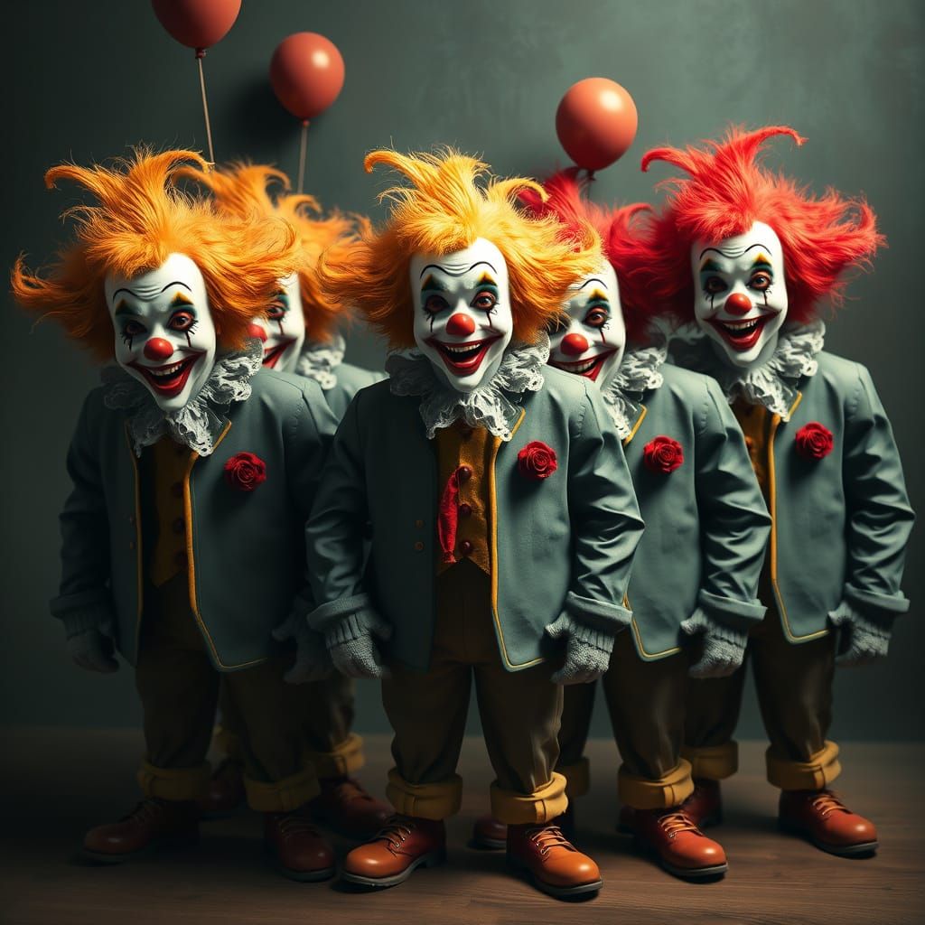 Recursive Clowns with Chest Doors and Jumping Clow... - AI Art