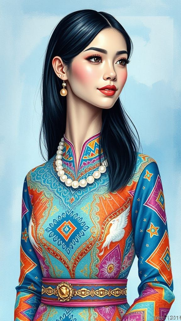 Full body, enchanting hyper realistic acrylic-wate... - AI Art