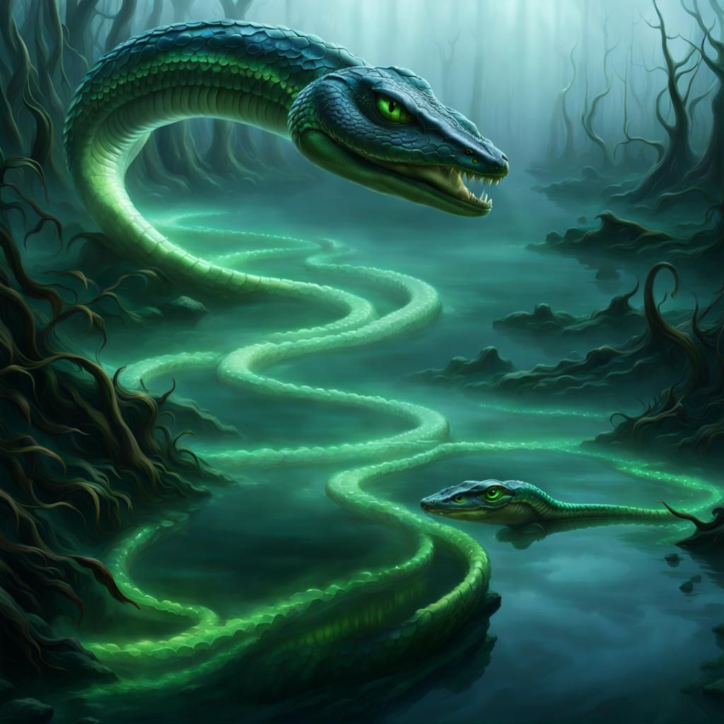 Serpent-like Creature - AI Generated Artwork - NightCafe Creator