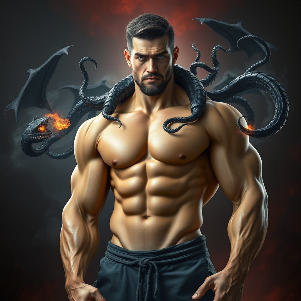 Invincible Warrior Radiates Strength and Dominance... - AI Art