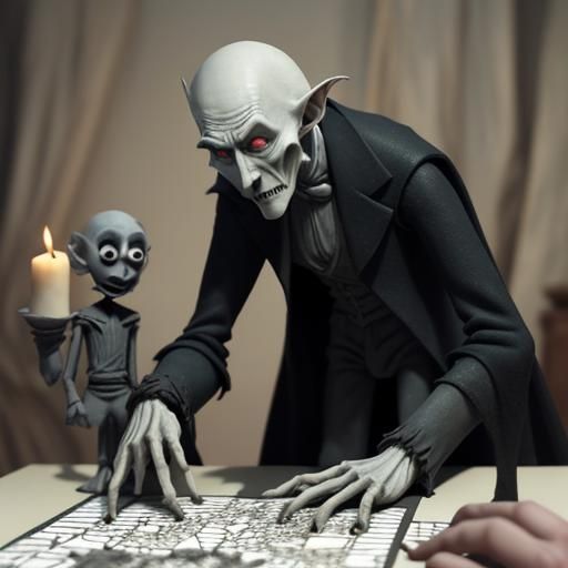 Nosferatu putting together a puzzle - AI Generated Artwork - NightCafe ...
