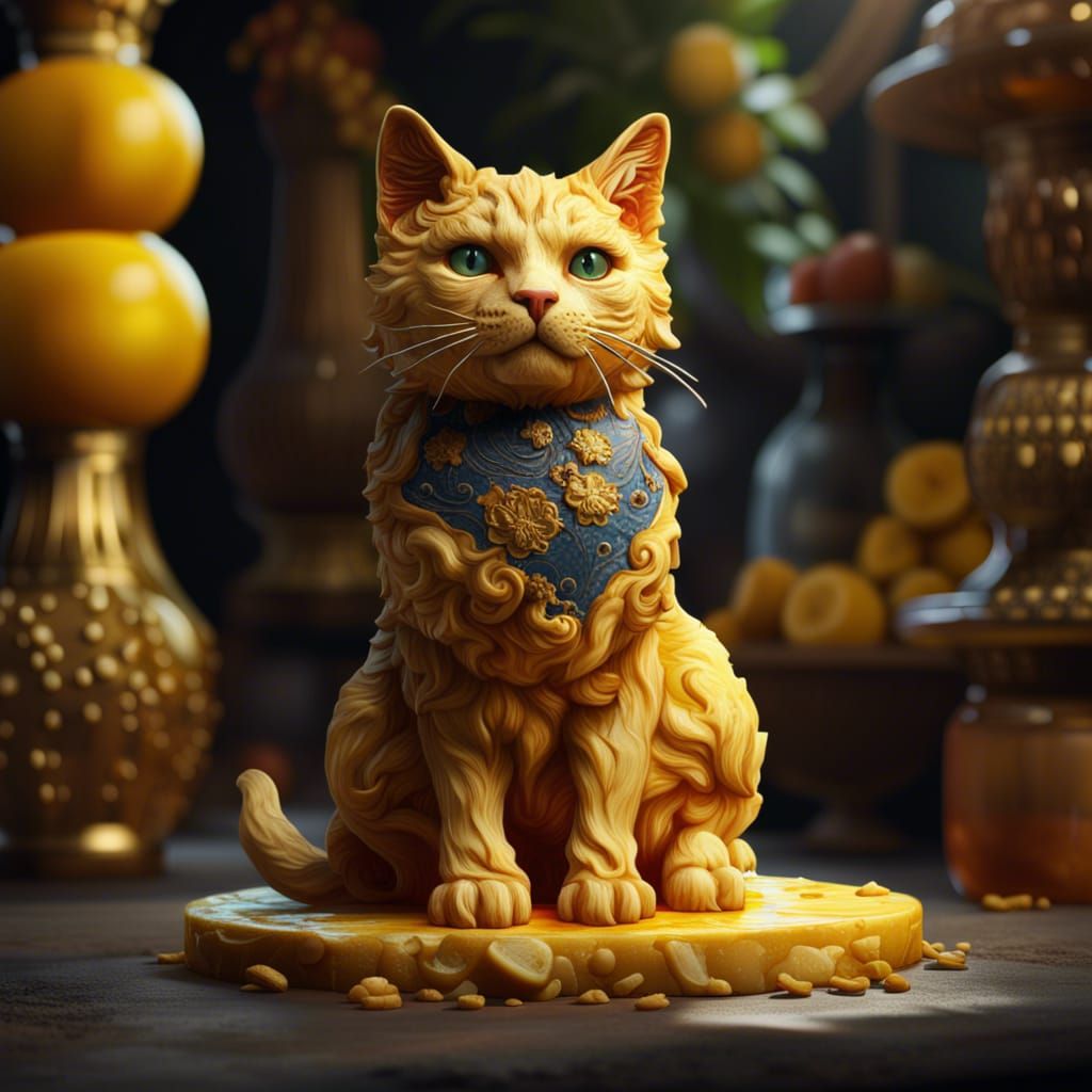 Cheesy cat - AI Generated Artwork - NightCafe Creator