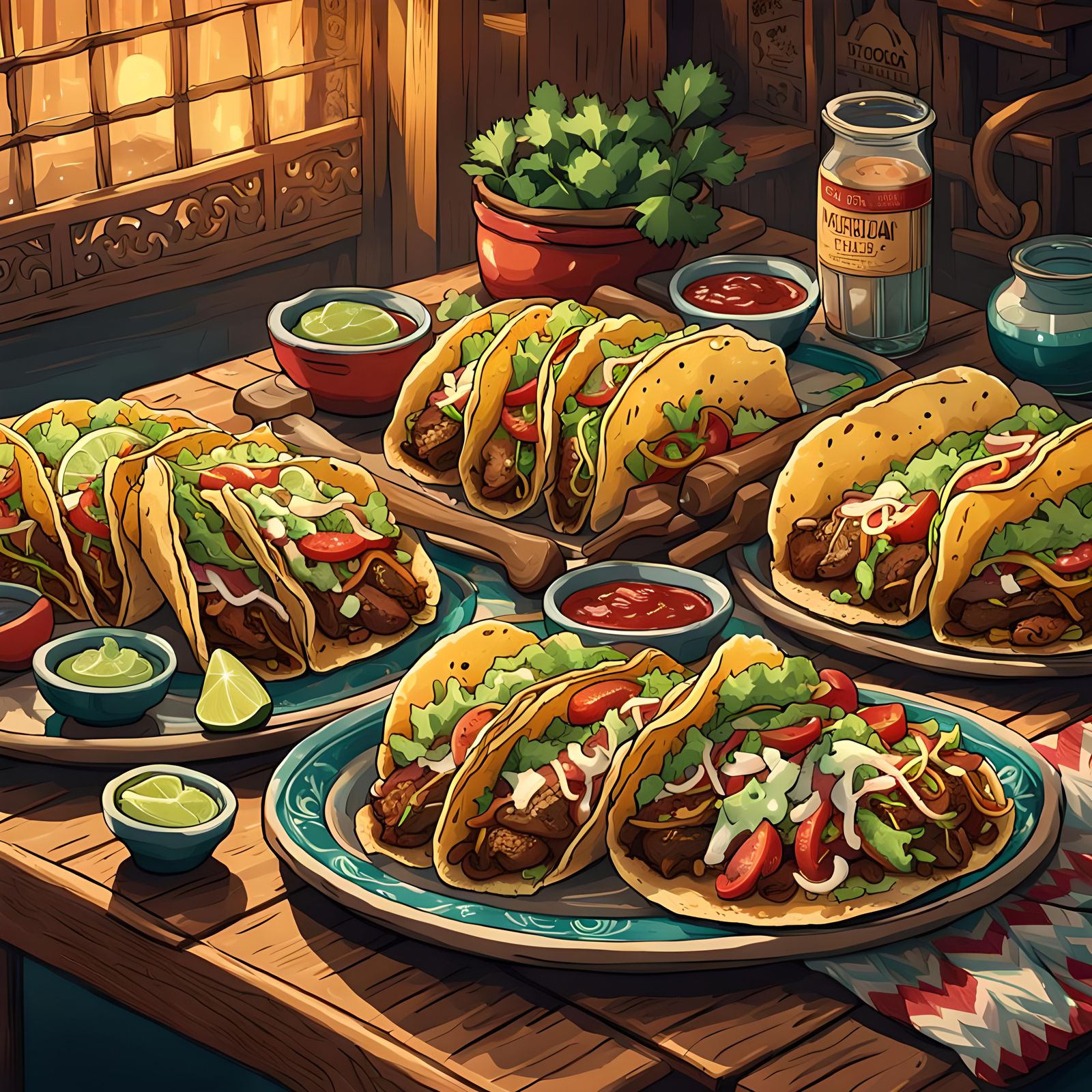 Mexican Tacos - AI Generated Artwork - NightCafe Creator