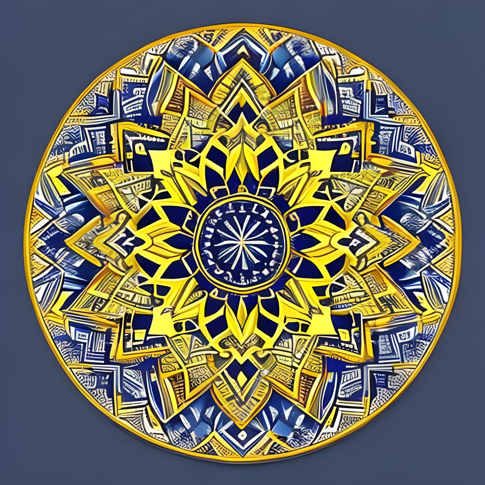 Sun inspired perfect geometric Mandala - AI Generated Artwork ...