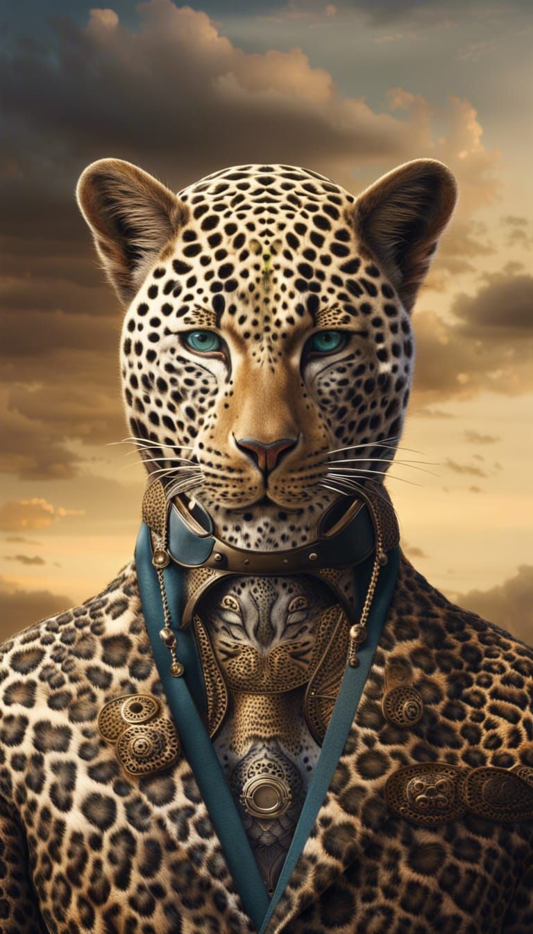 Anthropomorphic leopard - AI Generated Artwork - NightCafe Creator