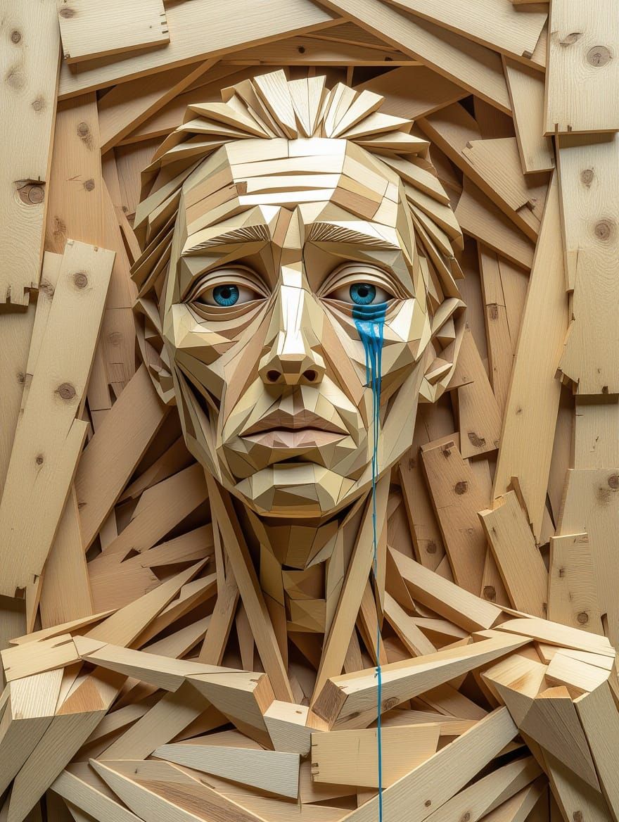 Folded Wood Embraces a Full-Body Living Entropic Algorithm