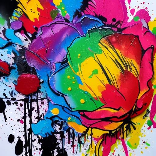 Splatter Collection: 12 (Rose) - AI Generated Artwork - NightCafe Creator