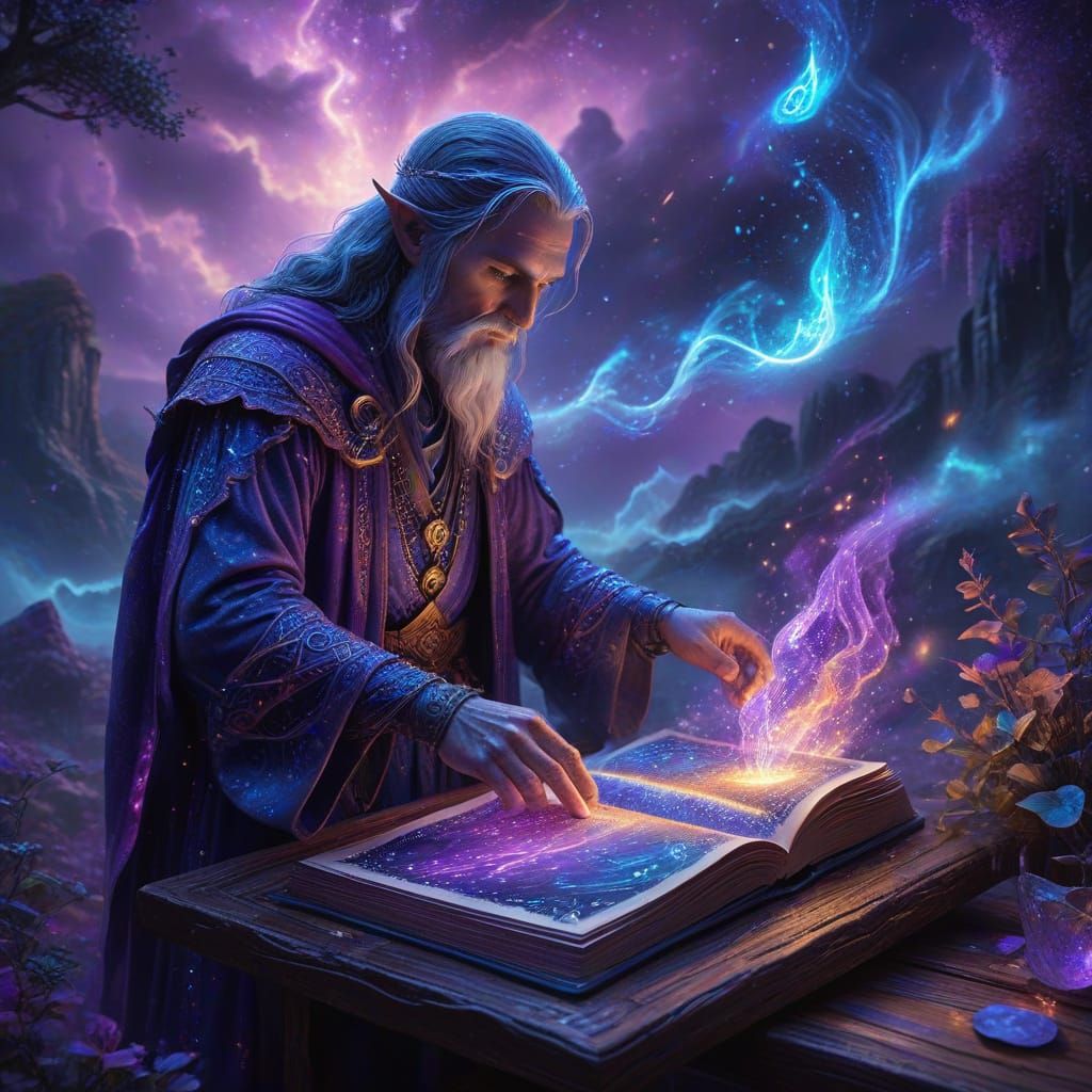 Master of the Cosmic Arts - Ethereal Wizard Conjures Cosmic ...