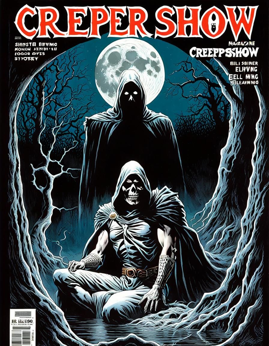 Cover of text "CREEPSHOW" Magazine, "Sinister Dreaming Abyss Asylum ...