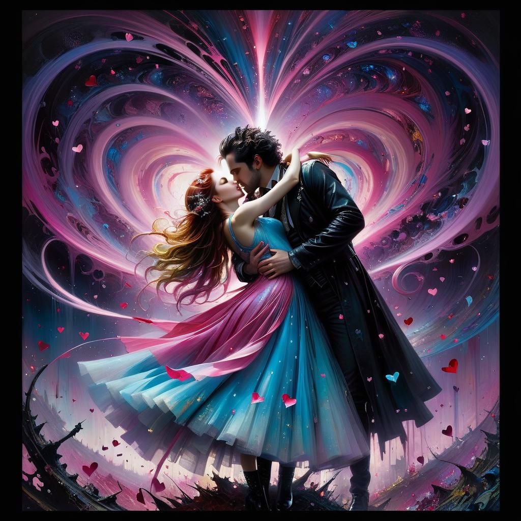 First kiss - AI Generated Artwork - NightCafe Creator