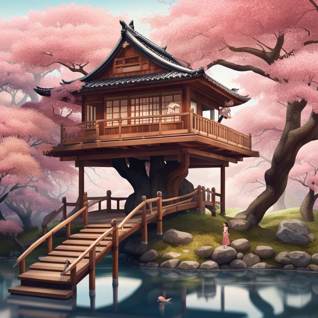 A treehouse - AI Generated Artwork - NightCafe Creator