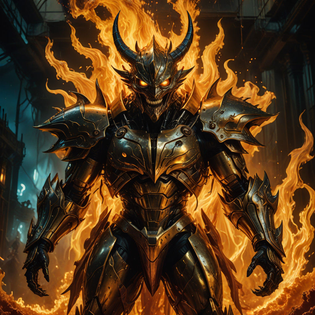 Giant Digimon Arrow Trap Bloodfray Reigns Over Sur... - AI Art