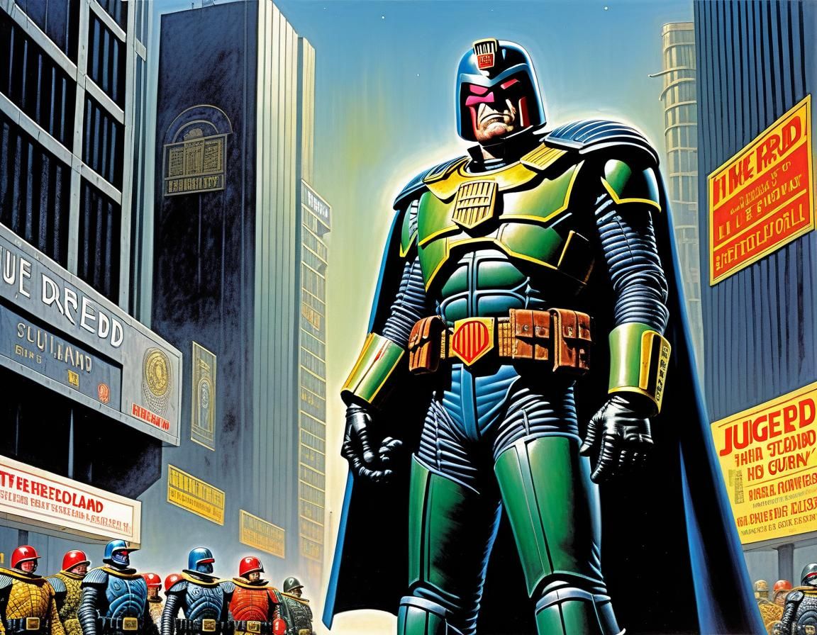 Judge Dredd: "I am the Law" - AI Generated Artwork - NightCafe Creator