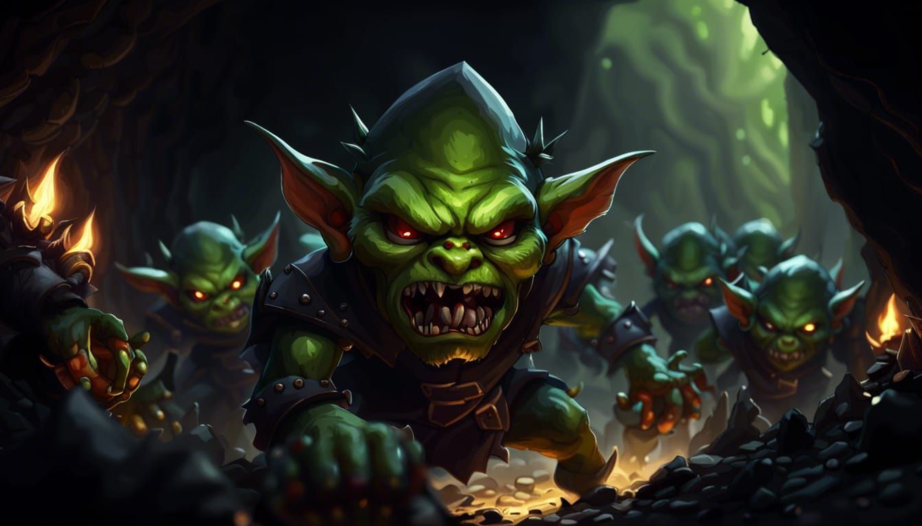 Angry underground goblins - AI Generated Artwork - NightCafe Creator
