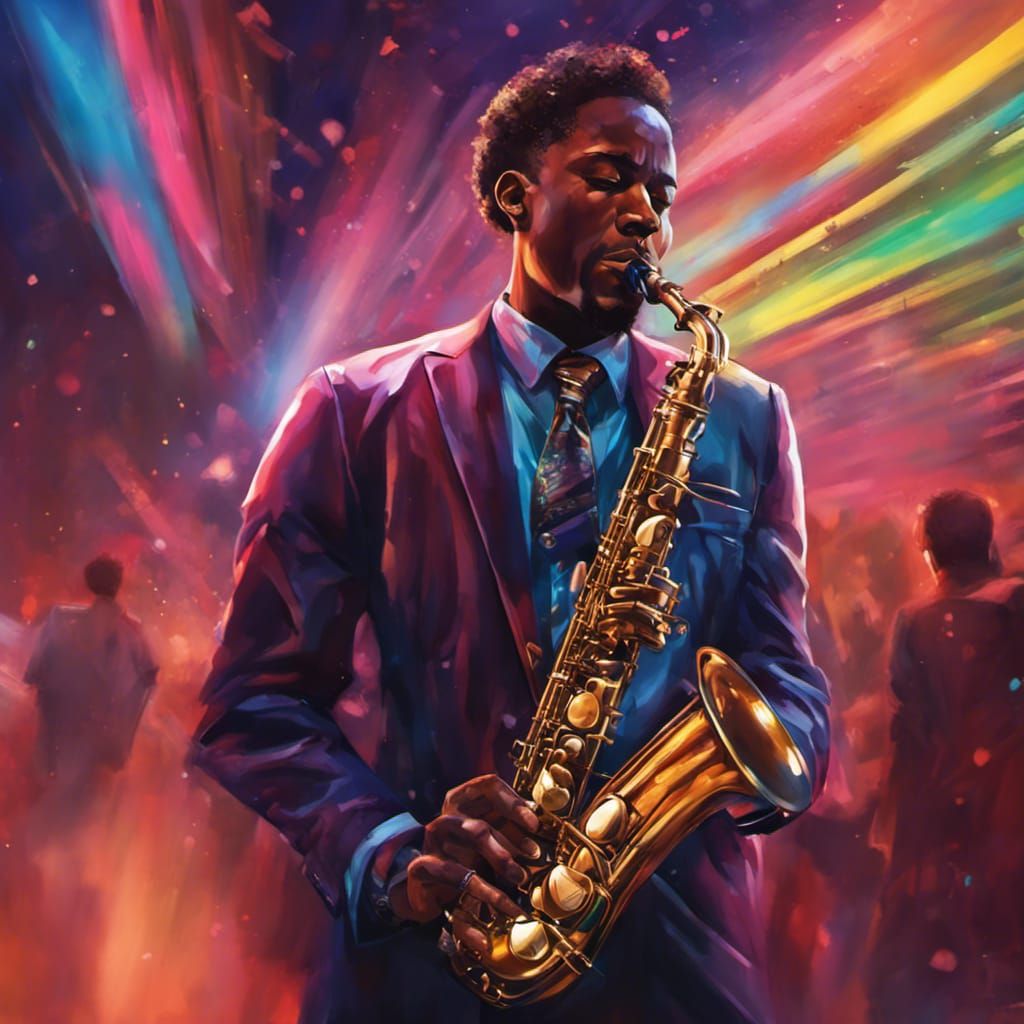 The Sax Player - AI Generated Artwork - NightCafe Creator