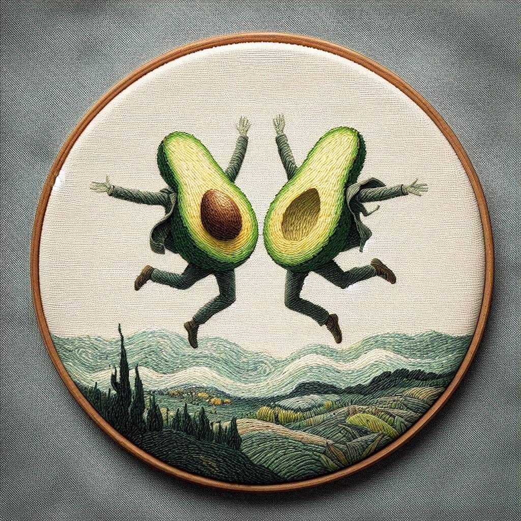 Avocado Halves Reunited - AI Generated Artwork - NightCafe Creator