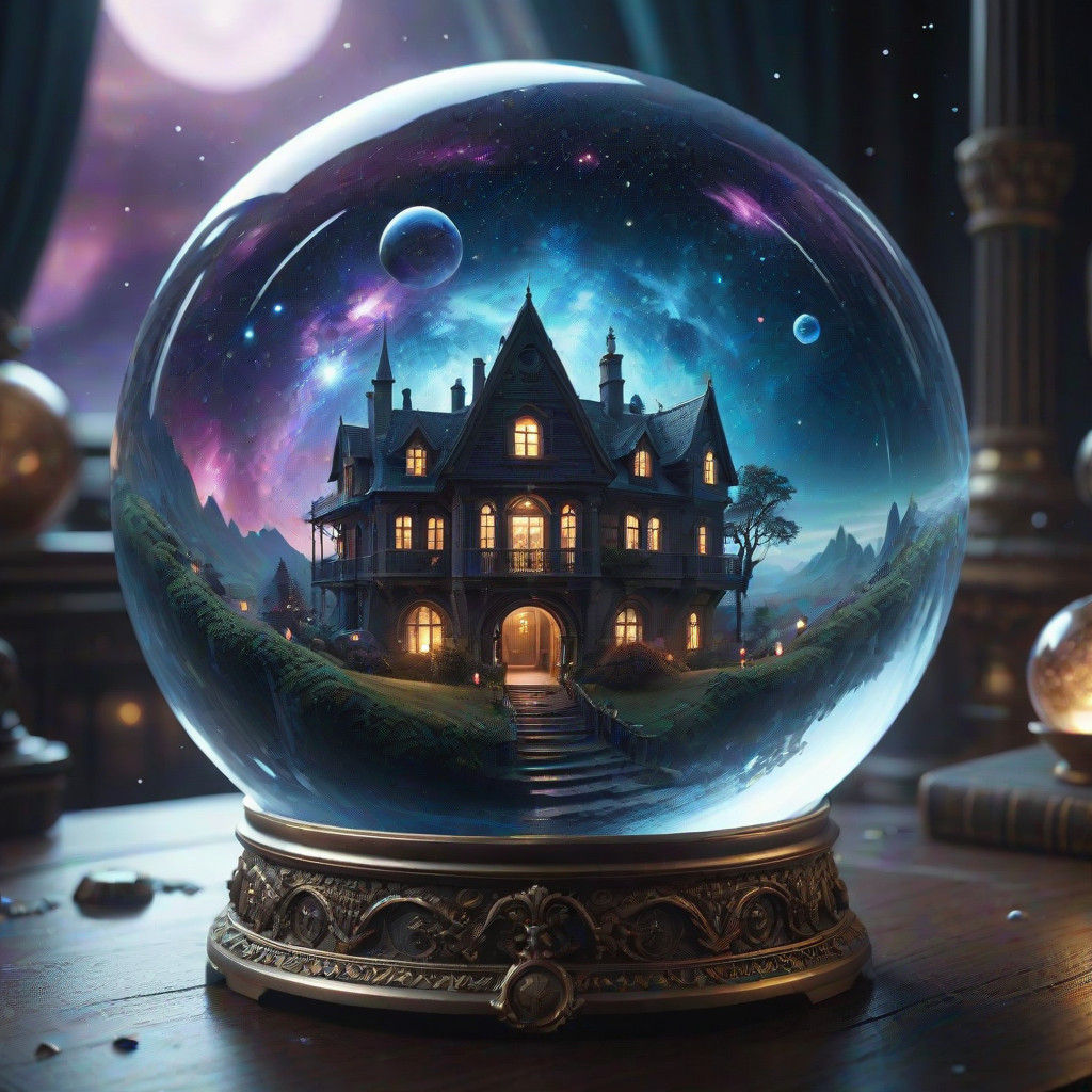 Galaxy in a Crystal Ball - Epic Digital Galaxy Crystal Ball ...