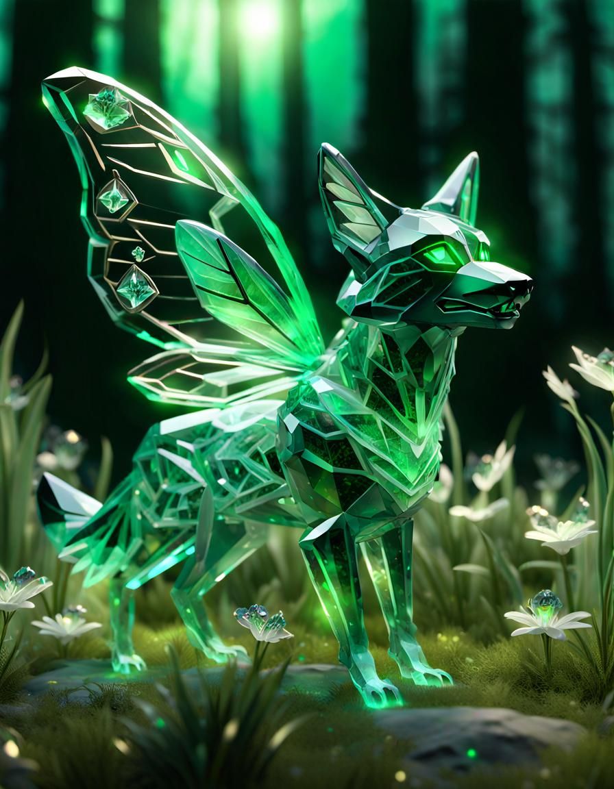 Ethereal Winged Wolf - AI Generated Artwork - NightCafe Creator