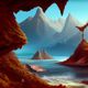 a mountain by the sea - AI Generated Artwork - NightCafe Creator