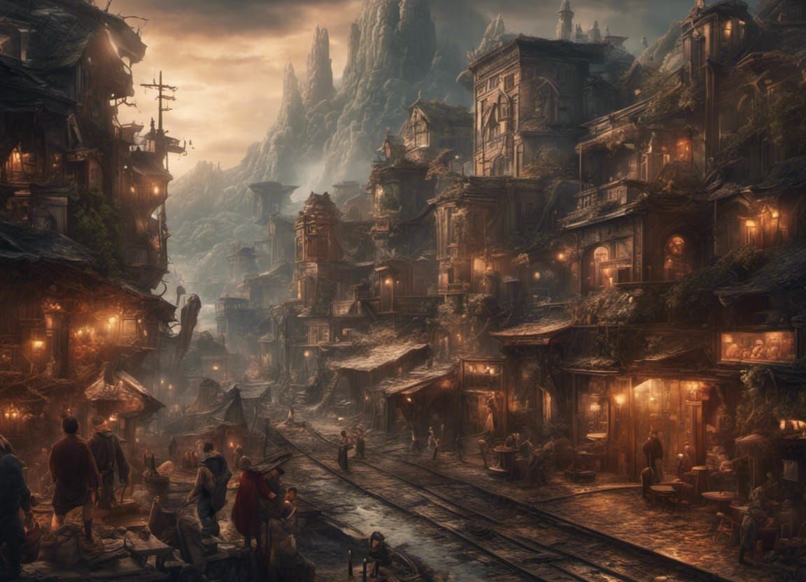 Town - AI Generated Artwork - NightCafe Creator