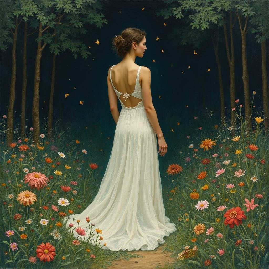 Life and Death Juxtaposed in Impressionistic Style - AI Art