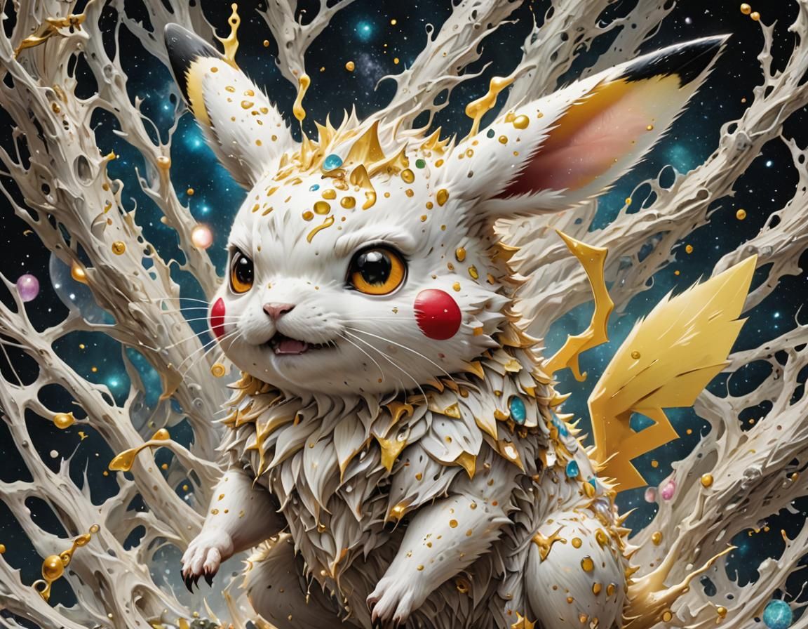 Scifi albino Pikachu - AI Generated Artwork - NightCafe Creator