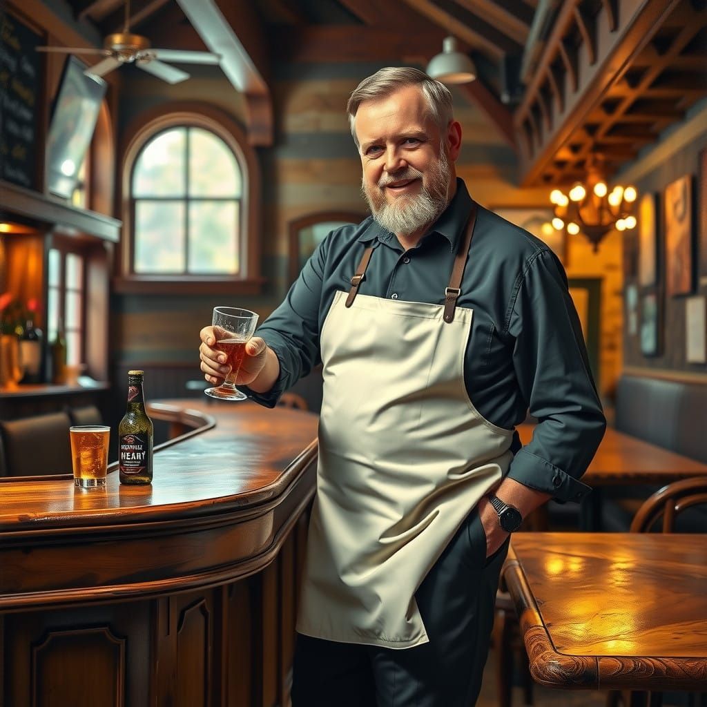 Publican. - Cozy Pub Scene with Bartender