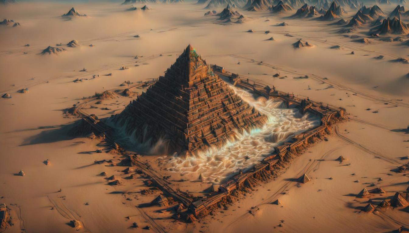 Let's build pyramids. Levitation stone by sonication. Building from top ...