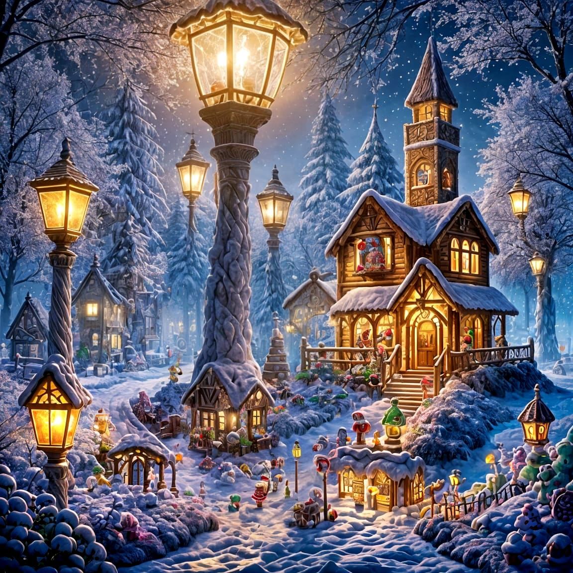 A Village of Dreams - Candy Gingerbread Village with Jellybe...