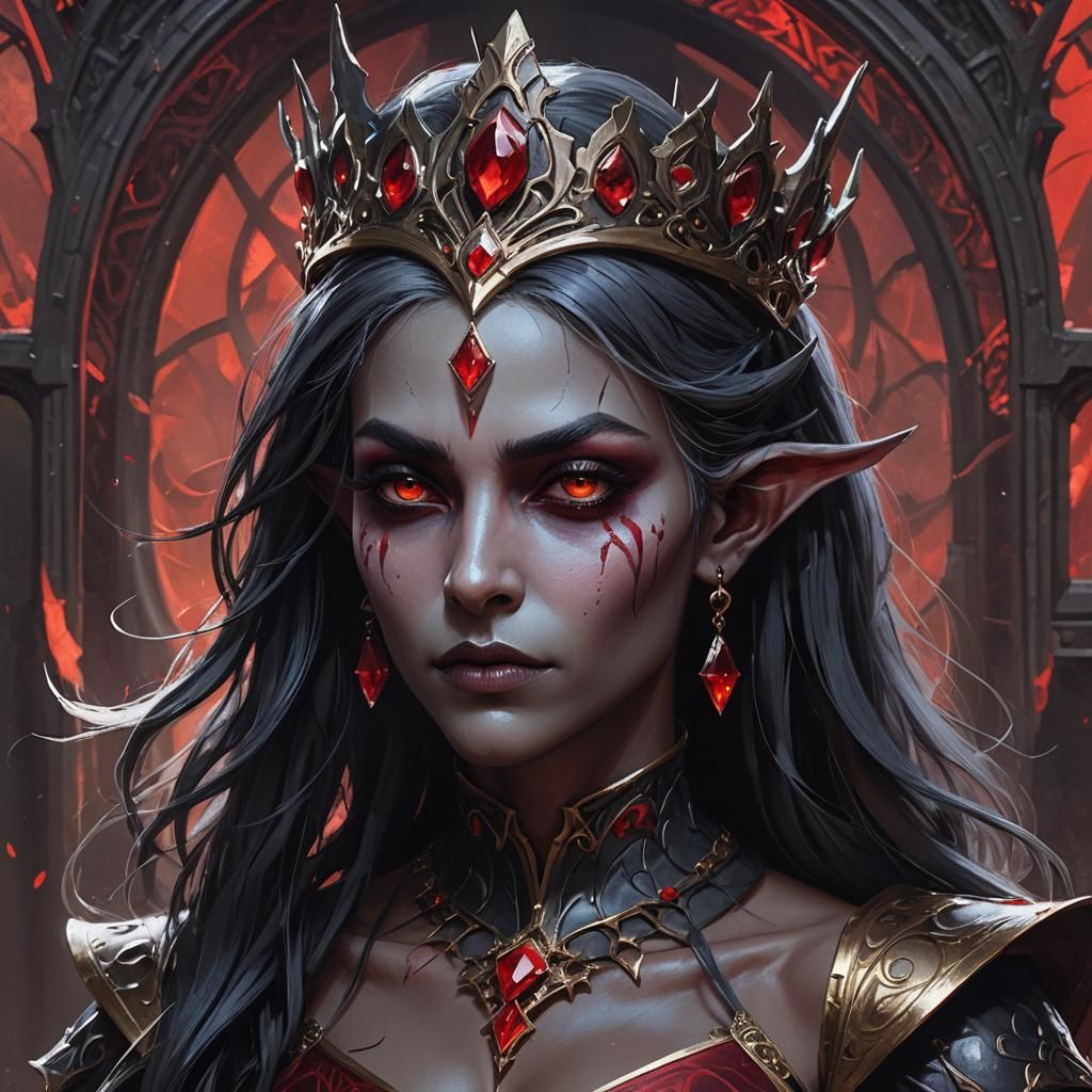 Dark elf queen - AI Generated Artwork - NightCafe Creator
