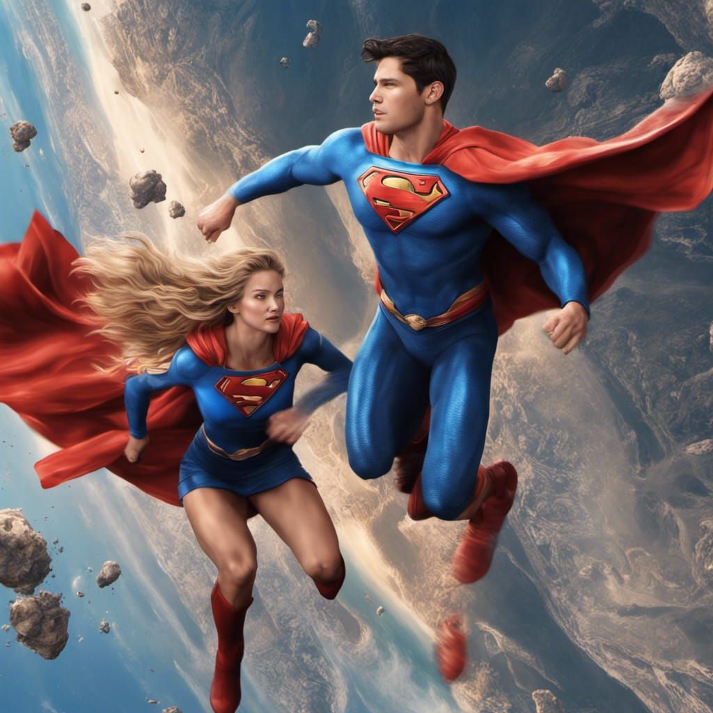 Superboy and Supergirl from Krypton… - AI Generated Artwork - NightCafe Creator