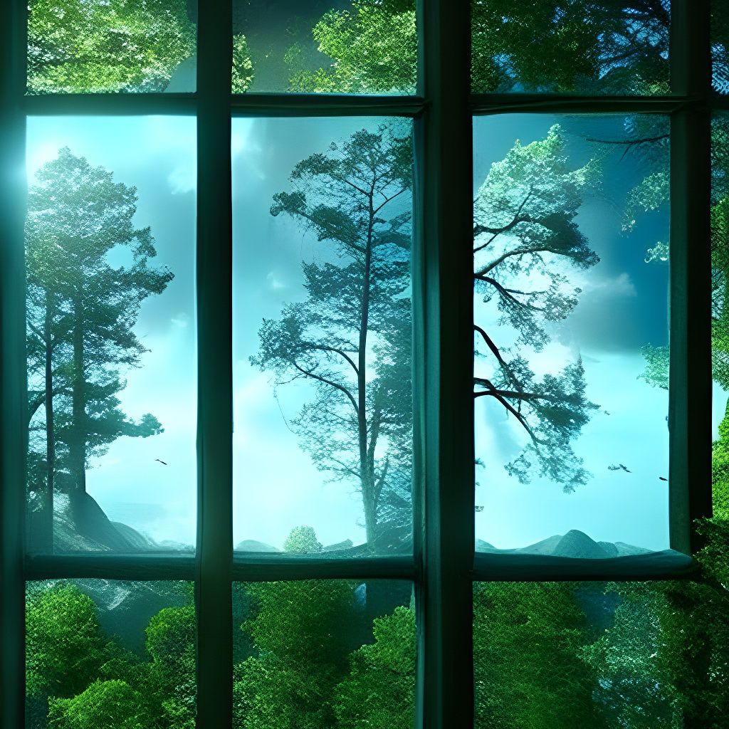 Beautiful Forest View from Window - AI Generated Artwork - NightCafe ...