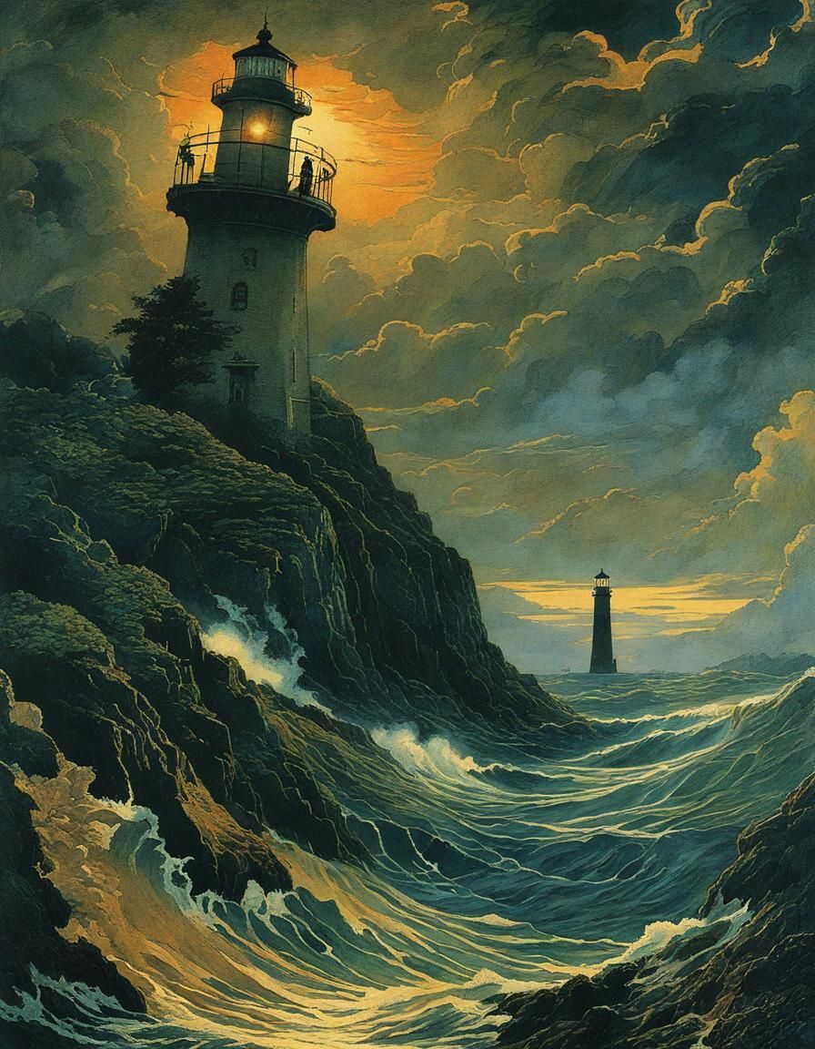 The Lighthouses - AI Generated Artwork - NightCafe Creator