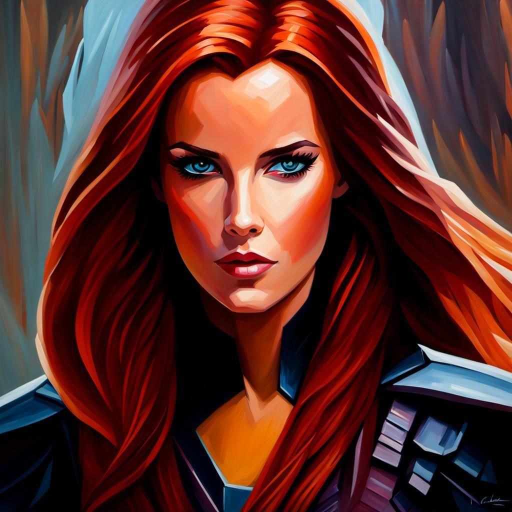 Mara Jade Impasto - AI Generated Artwork - NightCafe Creator