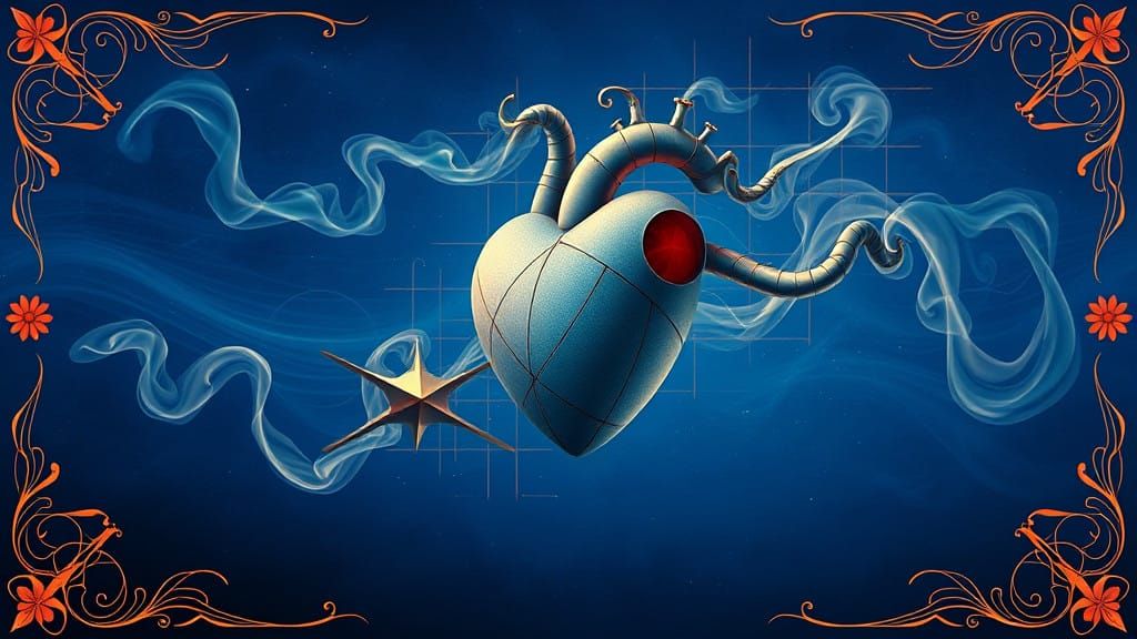 Surreal, Cobalt Blue Abyss, with Epic Abstract Art... - AI Art