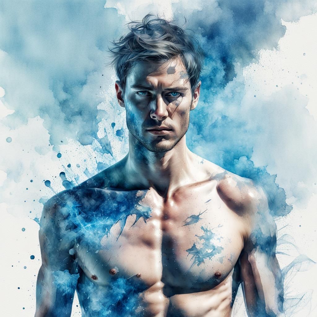 Blue man - AI Generated Artwork - NightCafe Creator