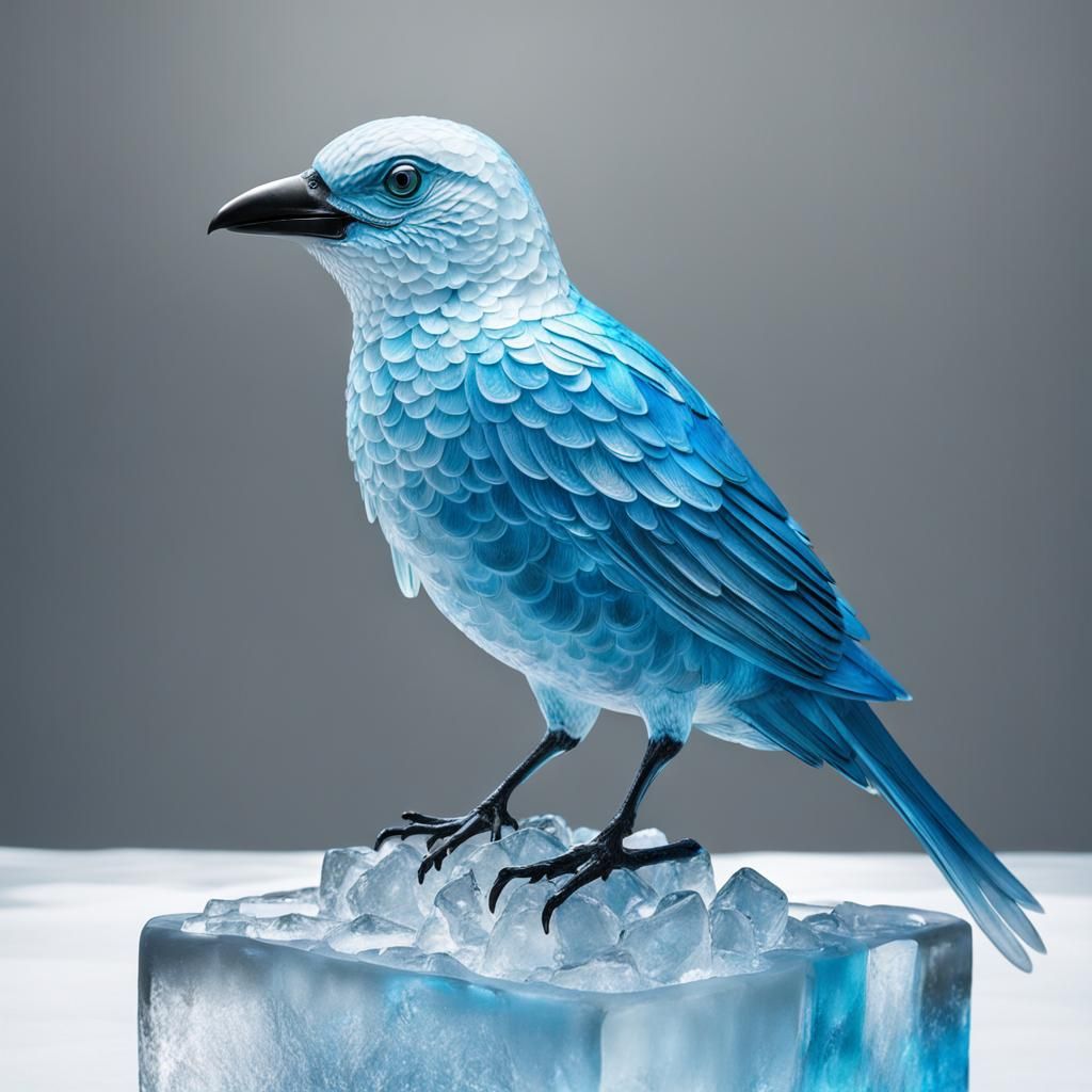 Ice bird - AI Generated Artwork - NightCafe Creator