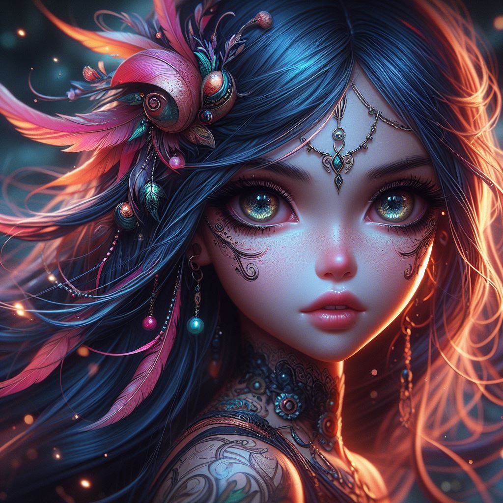 Bohemian Darling - AI Generated Artwork - NightCafe Creator