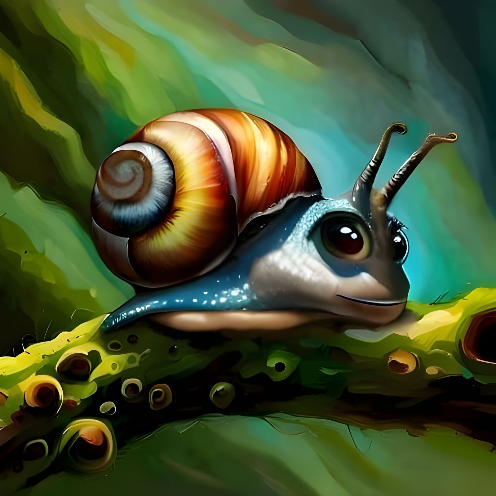 Serene Snail - AI Generated Artwork - NightCafe Creator