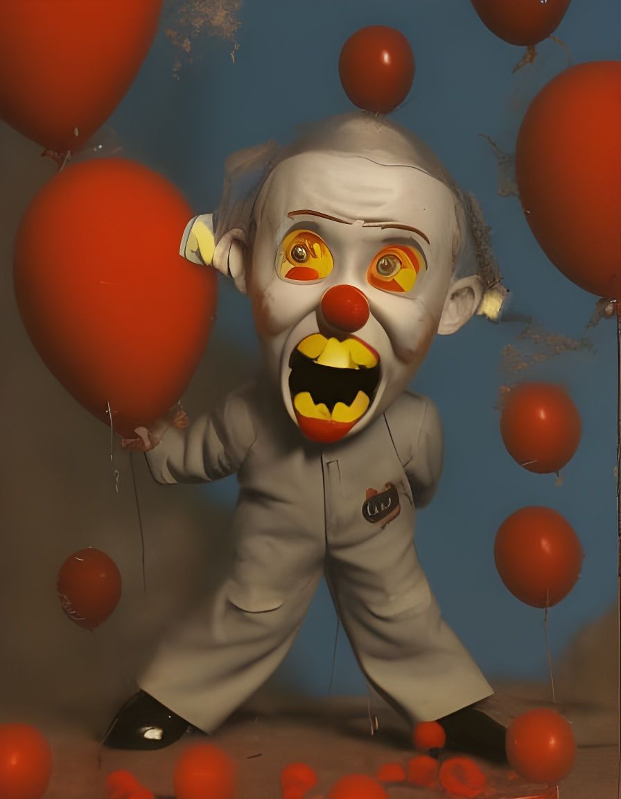 "The Clown With Globophobia" - AI Generated Artwork - NightCafe Creator