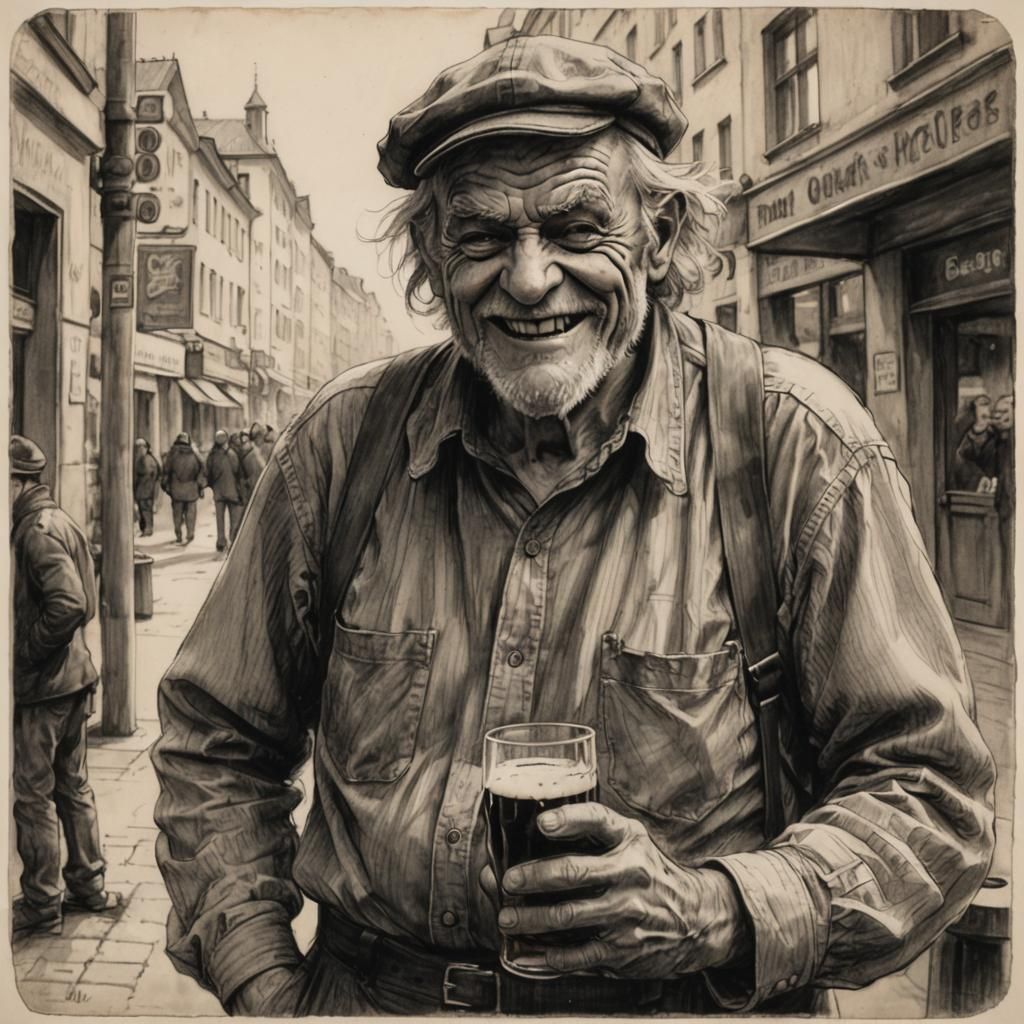 Contemporary Charcoal Drawing Berlin 1900