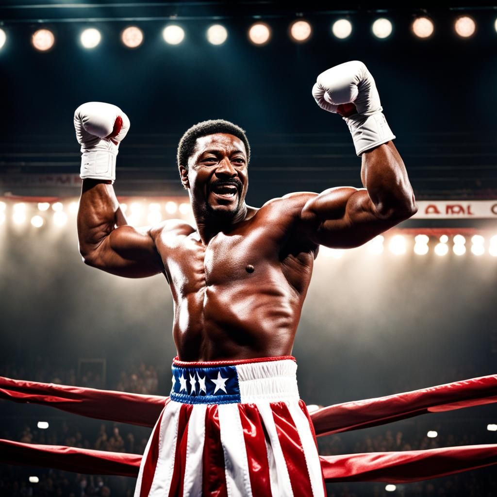 Apollo Creed - Winning Moment - AI Generated Artwork - NightCafe Creator